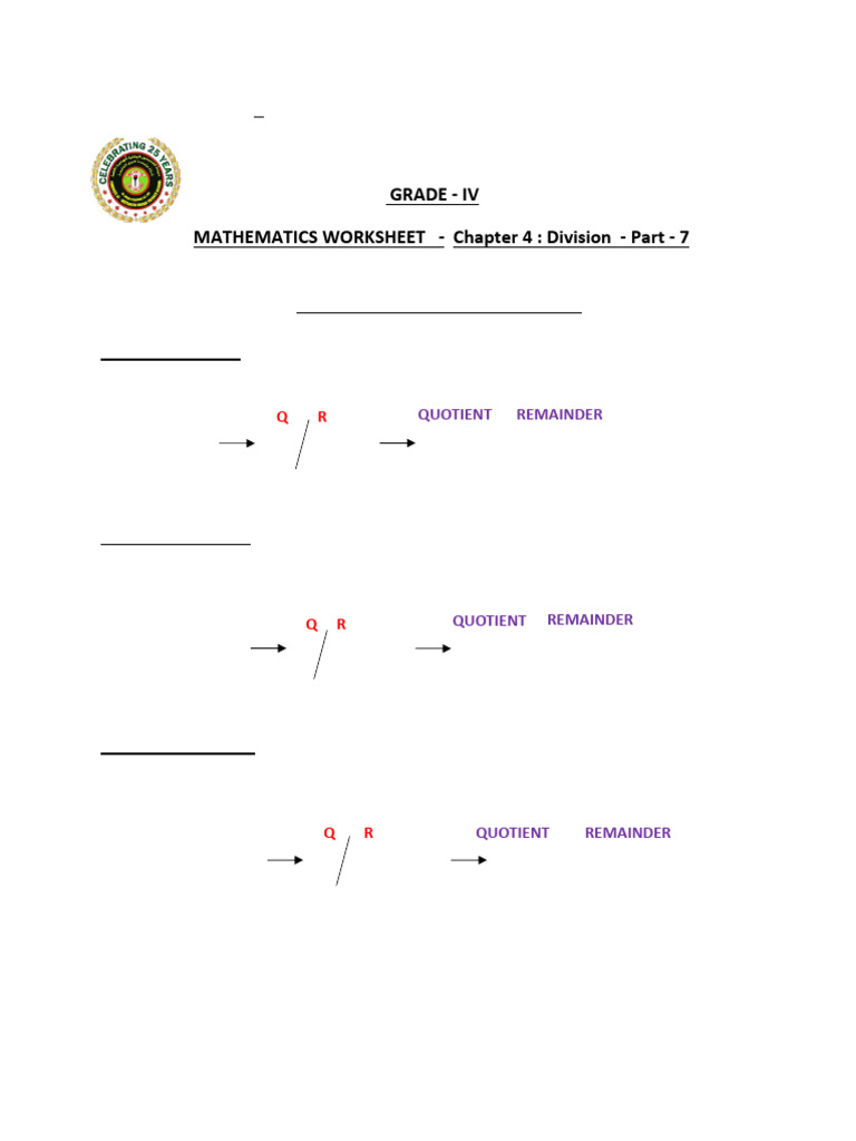 Division by 10, 100, 1000 Worksheet | PDF