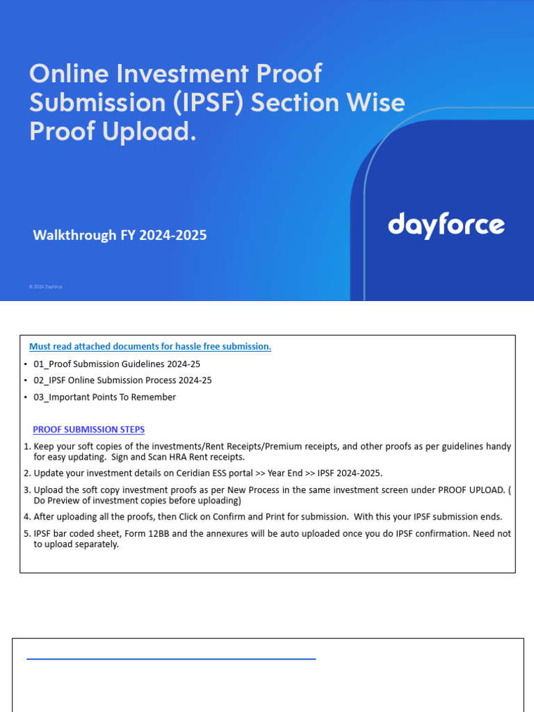 Final IPSF Section Wise Uplaod FY 2024-25 - Without Section F and With ...