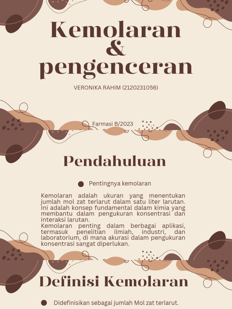 Definisi dan Pentingnya Kemolaran | PDF