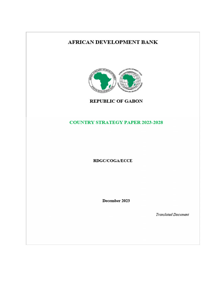 Gabon CSP 2023-2028 | PDF | Infrastructure | Gross Domestic Product