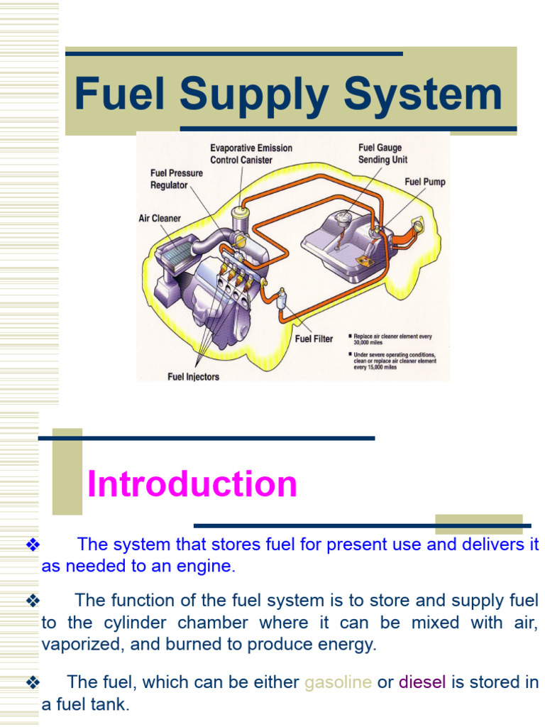 Automotive fuel Supply System | PDF | Carburetor | Fuel Injection