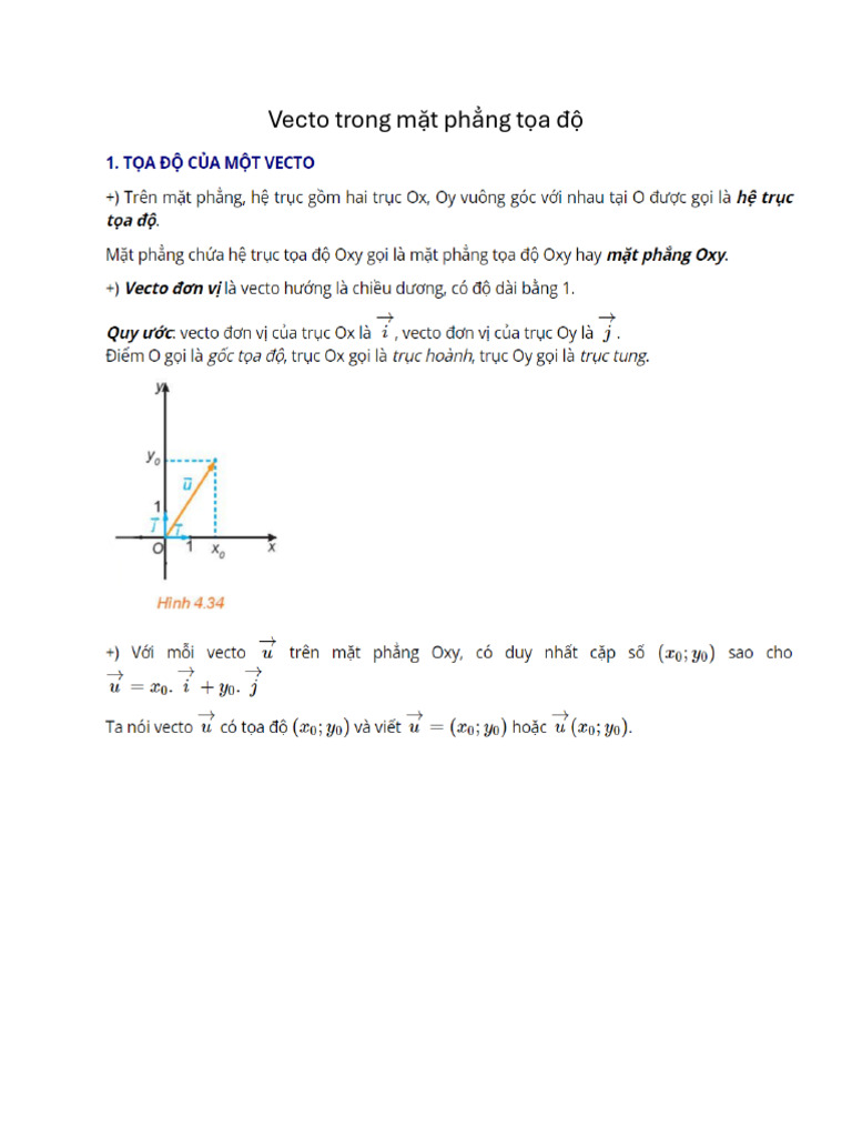 lt vecto trong mp tọa độ | PDF