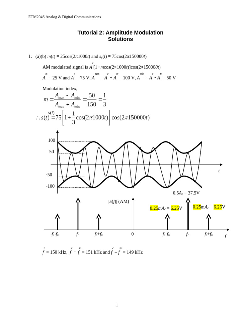 T.2 AM S | PDF | Frequency Modulation | Modulation