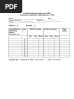ORAL READING TEST Form | PDF