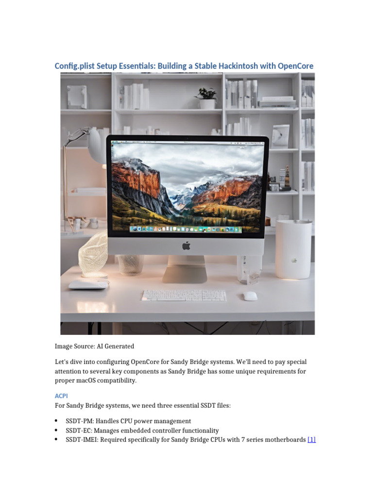 config.plist_setup_essentials__building_a_stable_hackintosh_with_opencore | PDF | Booting | Bios