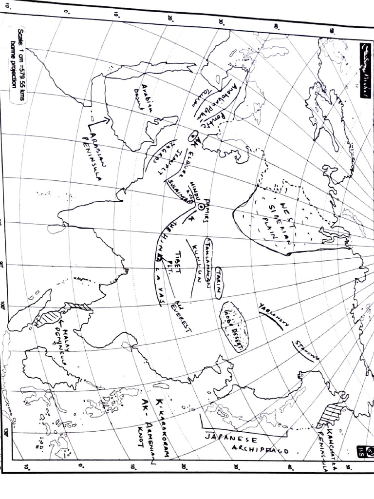 Periodical 2 Asia Relief Map 8 Social Studies Viii 01-11-2024 | PDF