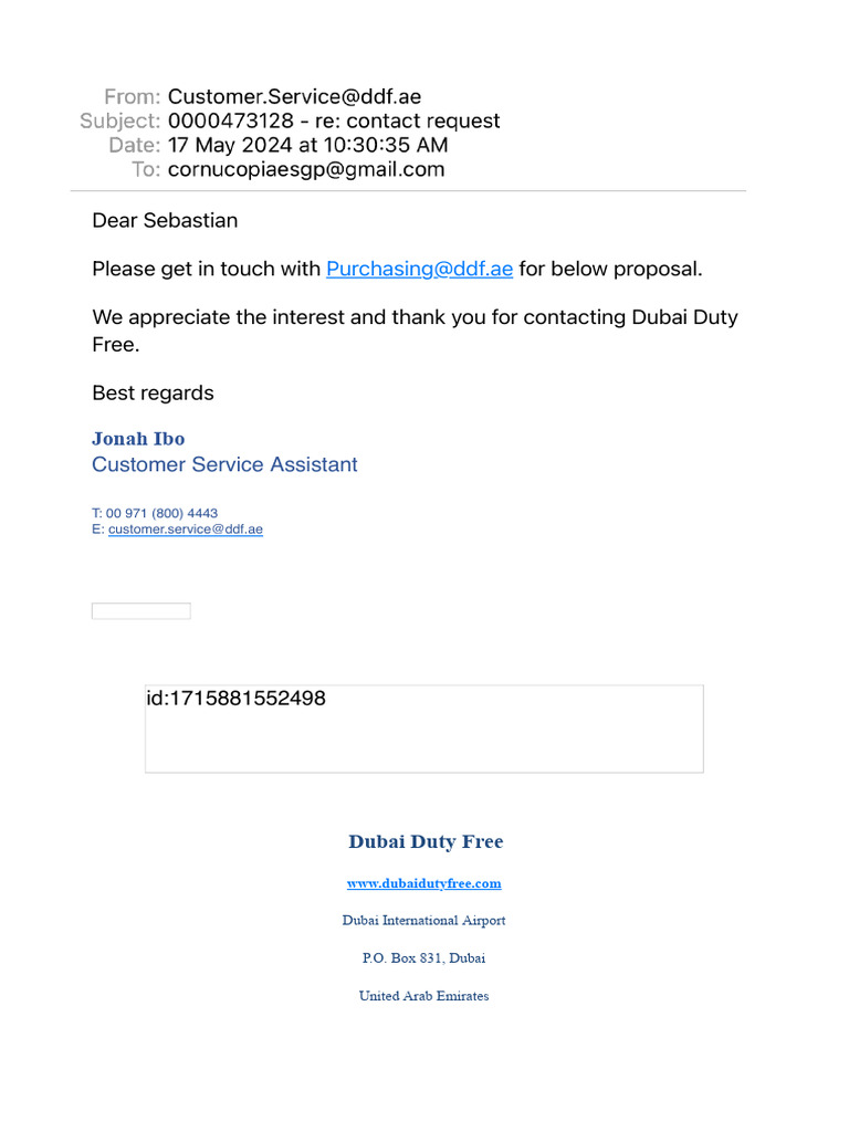Re Contact Request | PDF