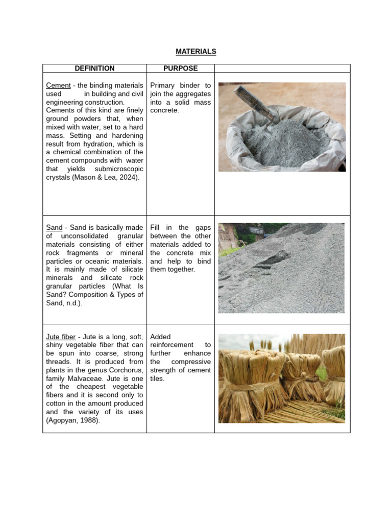 Key Materials in Cement Production | PDF
