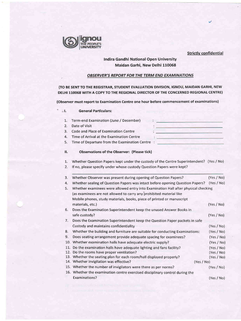 Observer Report Format | PDF