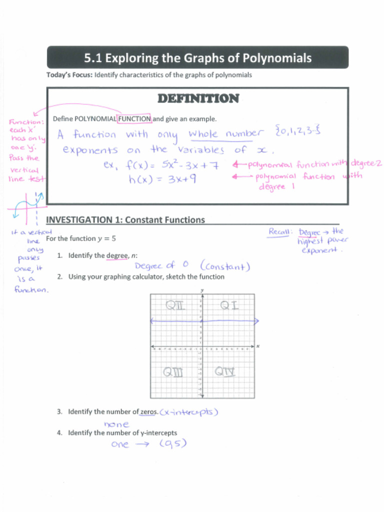 Lesson 5.1 Notes | PDF