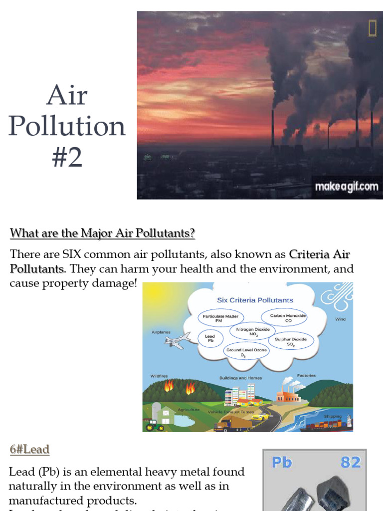Lec 9 Air Pollution#2 | PDF | Volatile Organic Compound | Lead