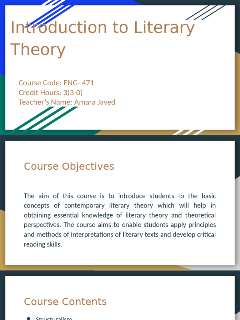 Lect. 1. Intro To Lt. Theory | PDF | Literary Criticism | Literary Theory