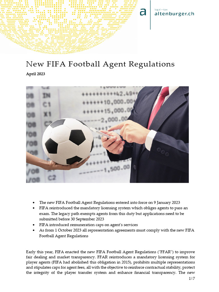 643e5220d792072d64a4351f - New FIFA Football Agent Regulations | PDF ...