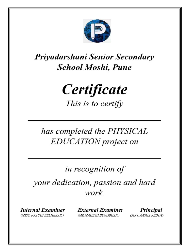 Project Certificate 12 | PDF