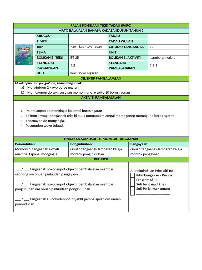 RPH BKD Tahun 6 | PDF