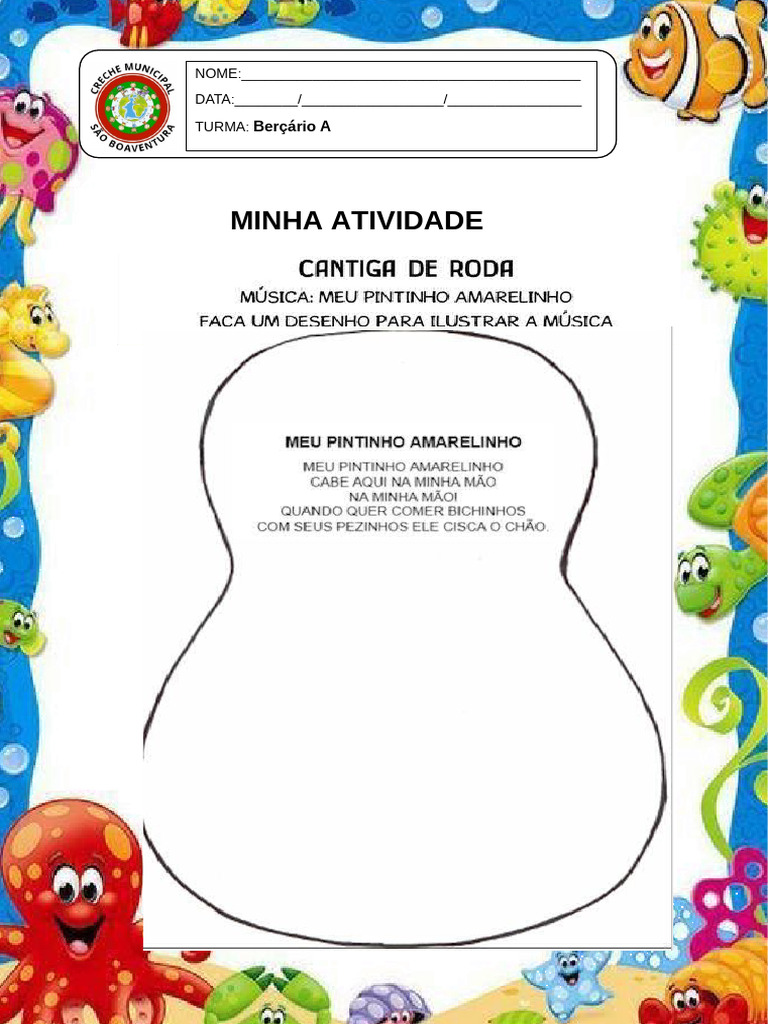 Atividade Meu Pintinho Amarelinho | PDF