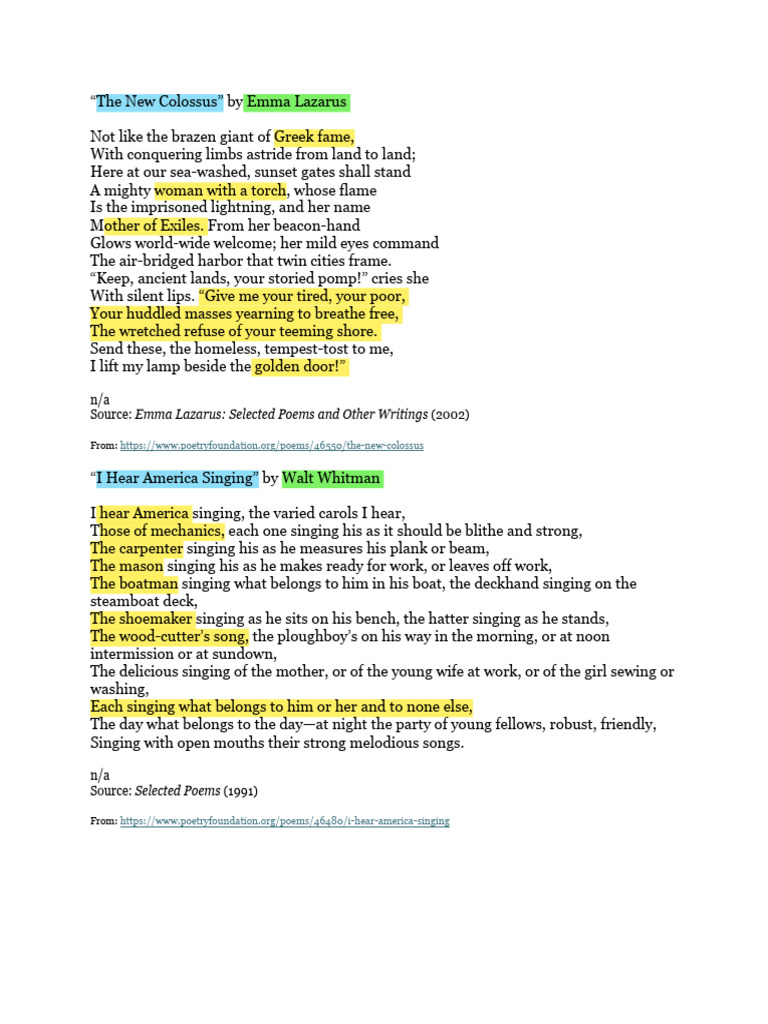 American Dream Poems | PDF