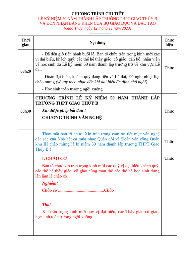 2 Chuong Trinh Chi Tiet Le Ky Niem 50 Nam THPT Giao Thuy B Ban Chuan ...