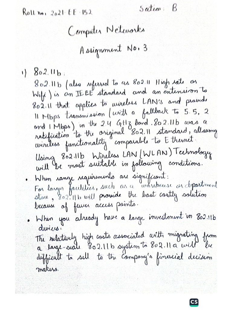 CN Assignment 3 (2021-EE-152) | PDF