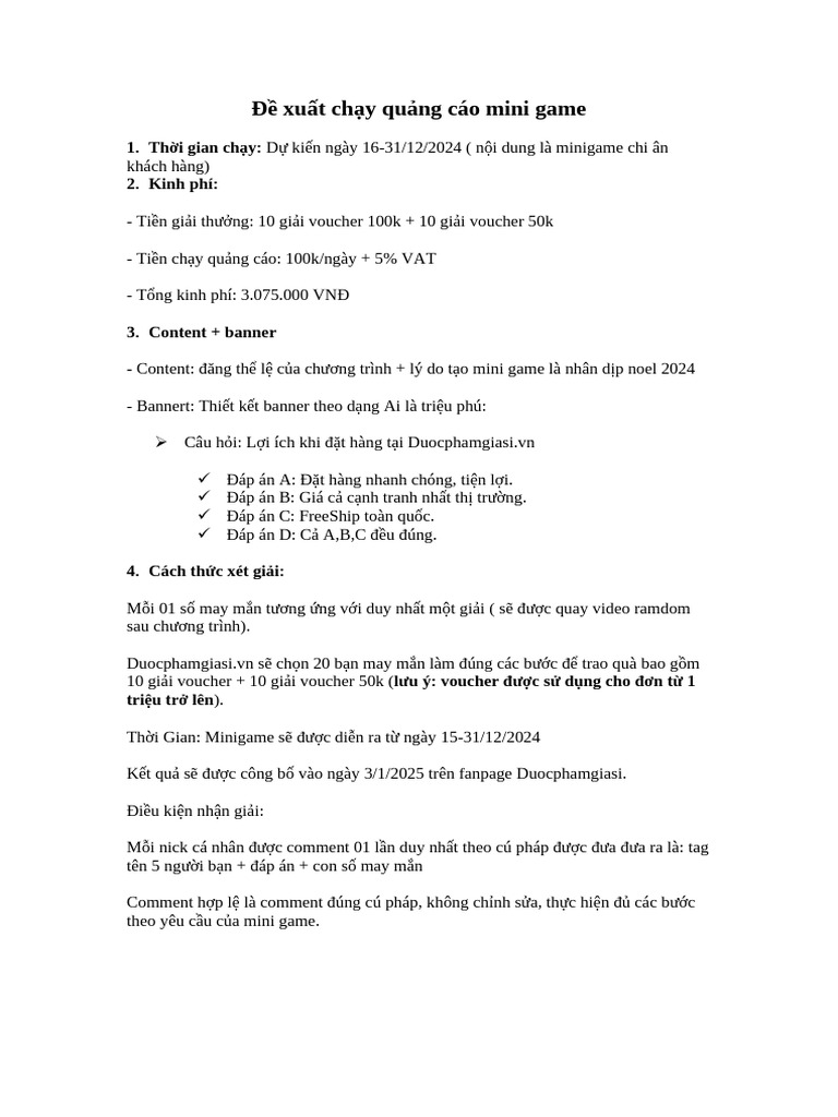 Đề xuất chạy mini game | PDF