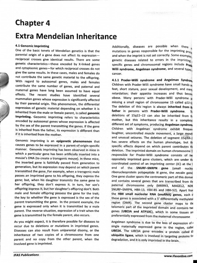 C-4 Extra Mendelian Inheritance | PDF