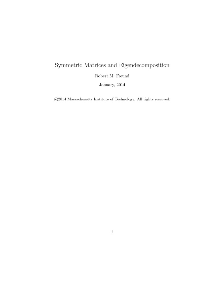 Symmetric-Matrices-and-Eigendecomposition | PDF | Eigenvalues And Eigenvectors | Matrix ...
