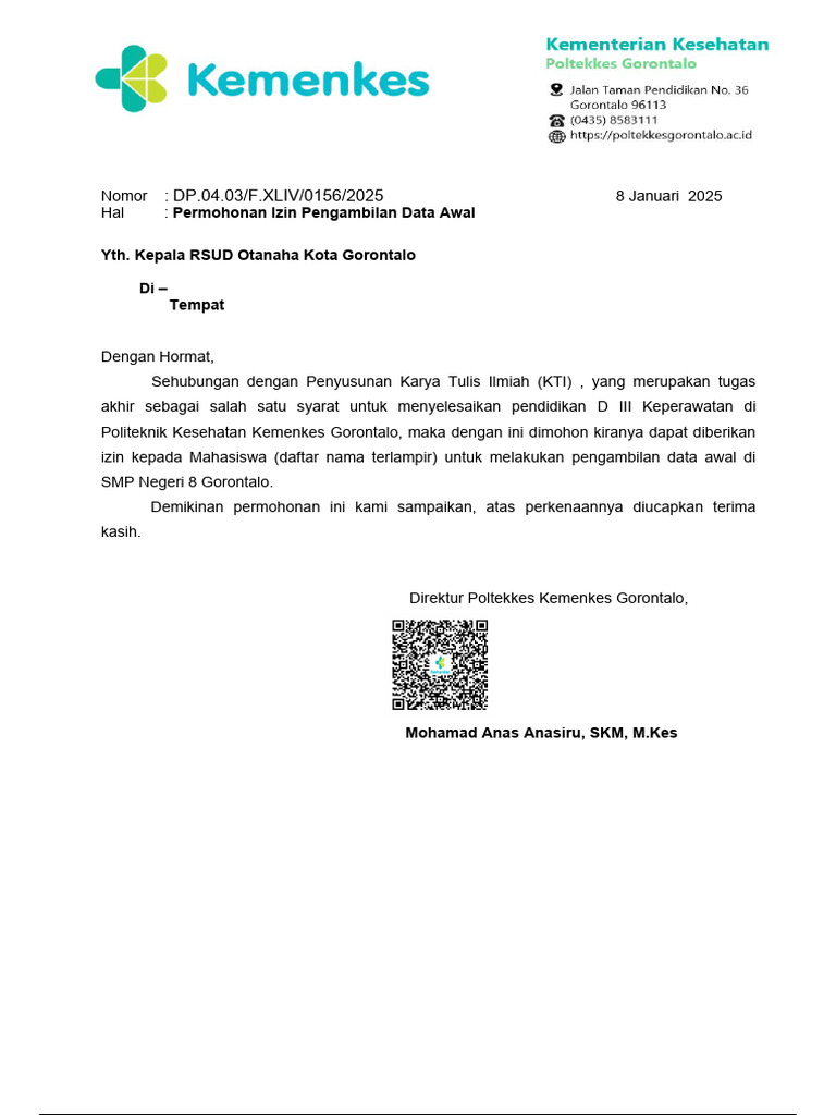 Surat Data Awal | PDF