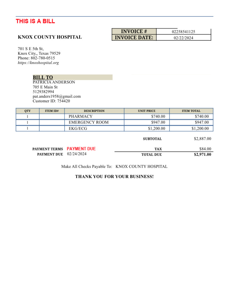PAT.ANDERSON BILL | PDF
