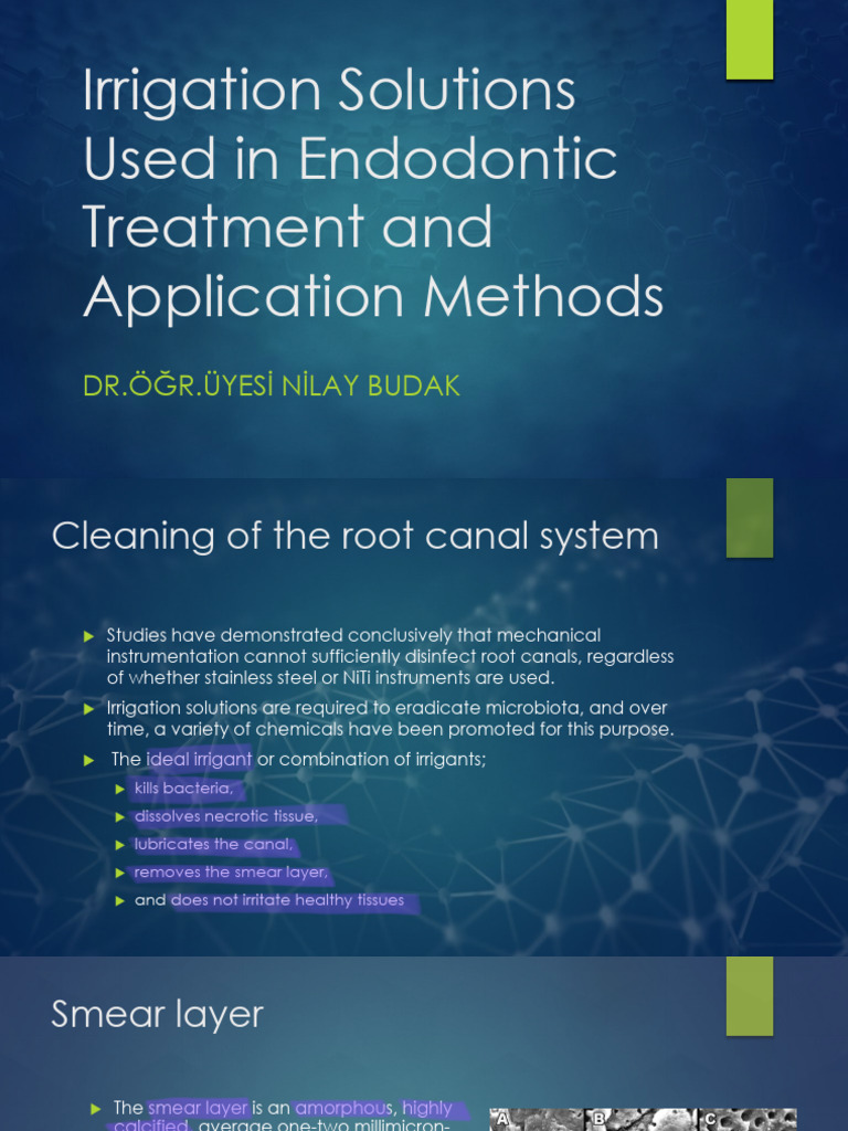 Irrigation Solutions Used in Endodontic Treatment and Application PDF ...