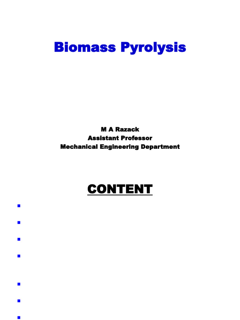 Pyrolsis material | PDF | Pyrolysis | Chemical Engineering