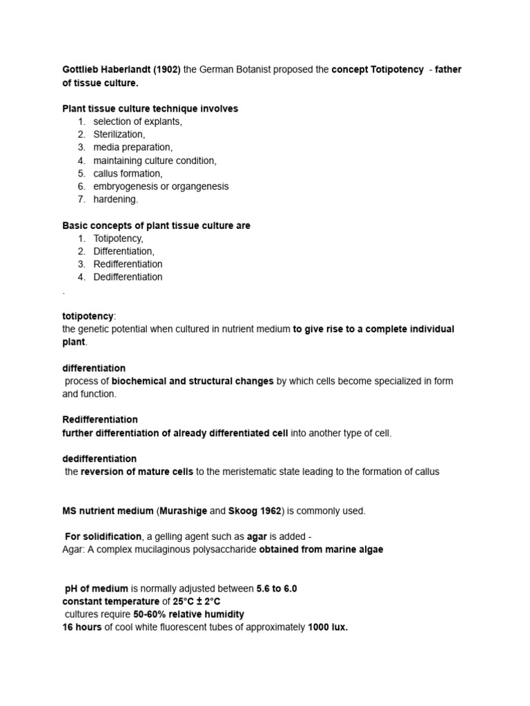 Plant Tissue Culture | PDF | Organisms | Reproduction