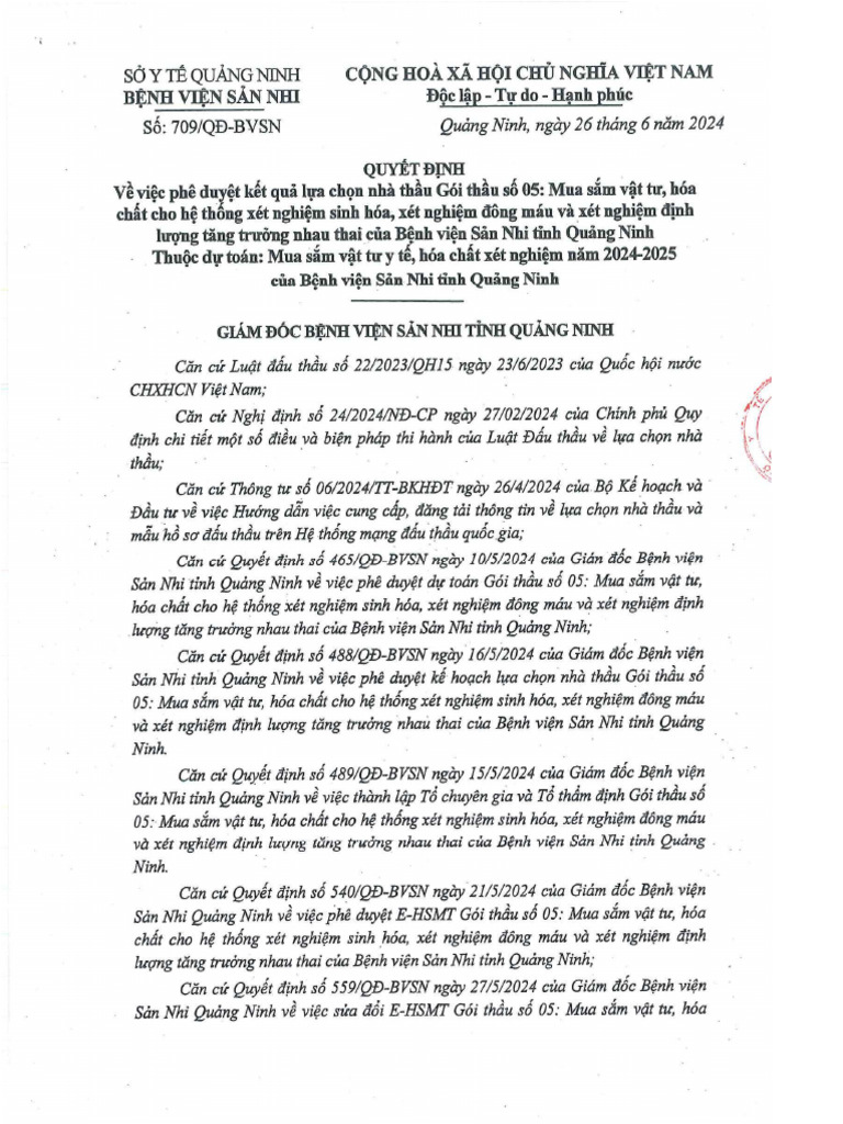 709.QĐ phê duyệt KQ G5 26.6.2024 | PDF