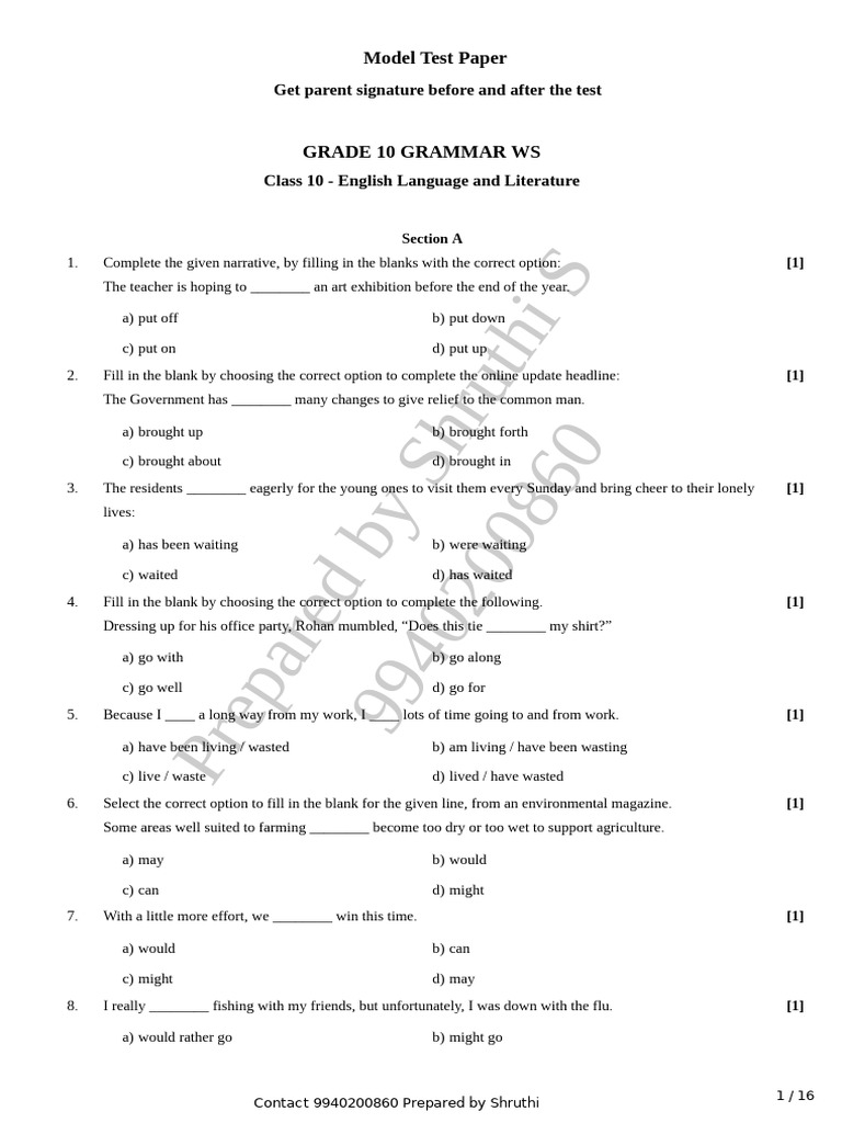 Grade 10 English Grammar 1 | PDF | Cultural Diversity | Sustainable ...