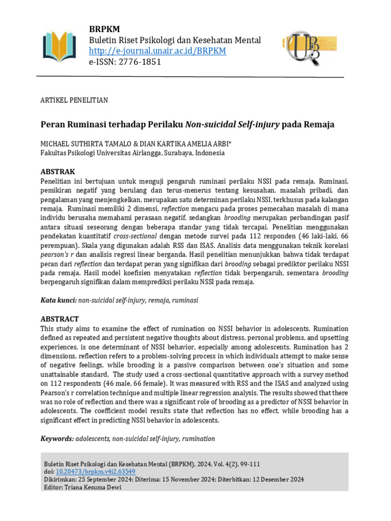 [63549]+Peran+Ruminasi+Terhadap+Perilaku+Non Suicidal+Self Injury+Pada ...