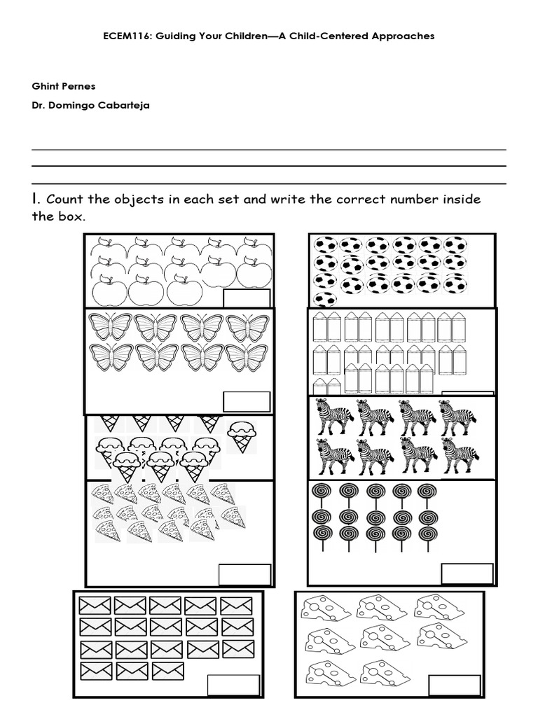 Activity For Grade 1 MATH | PDF