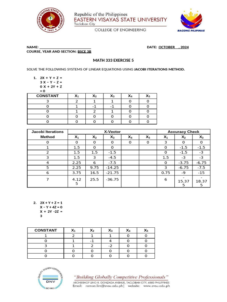 NUMERICAL_5 | PDF | Computational Science | Mathematics