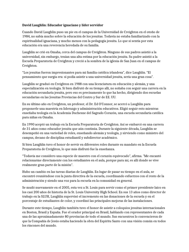 Spanish Version David Laughlin Story, FINAL | PDF