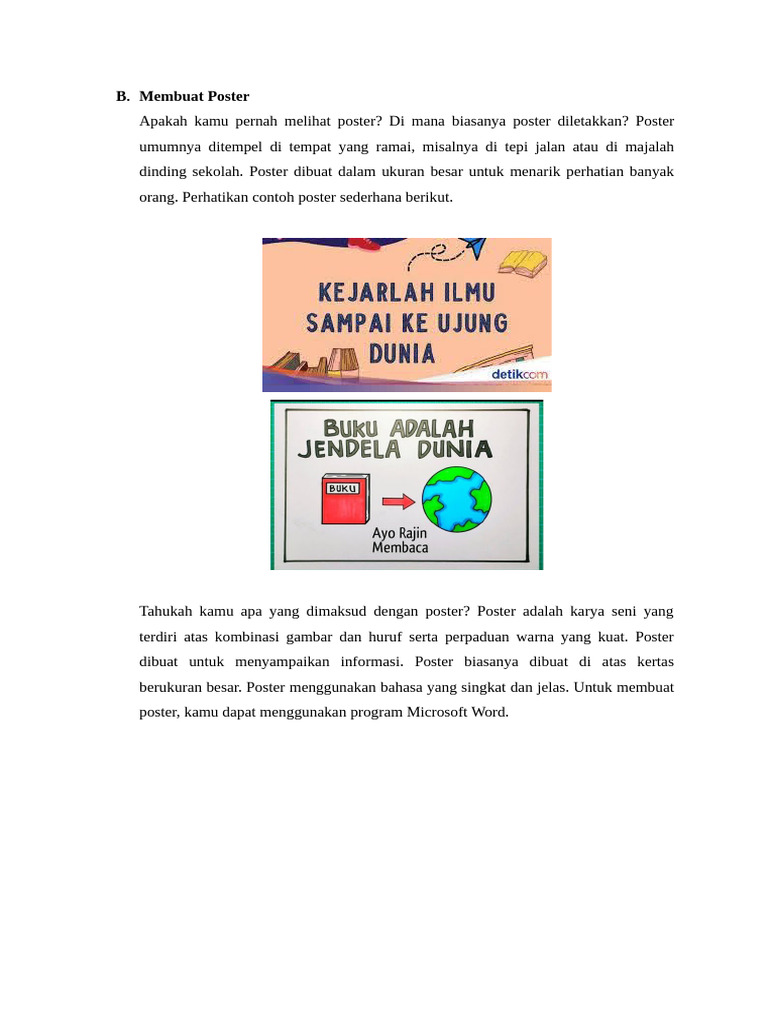 Materi - B. Membuat Poster | PDF