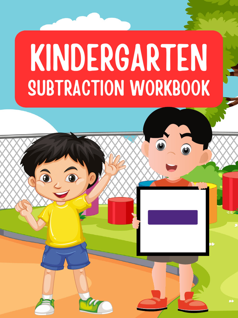 Fun and Colorful Kindergarten Subtraction Math Worksheet | PDF