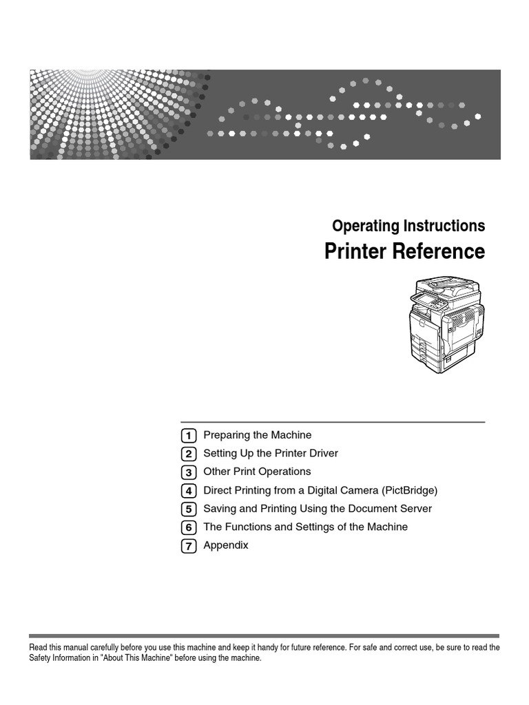 Printer Reference: Operating Instructions | PDF | Microsoft Windows ...