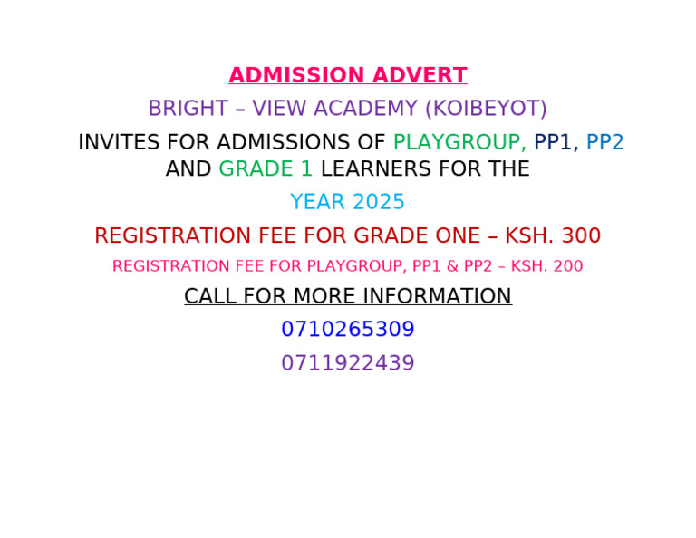 Admission Advert | PDF