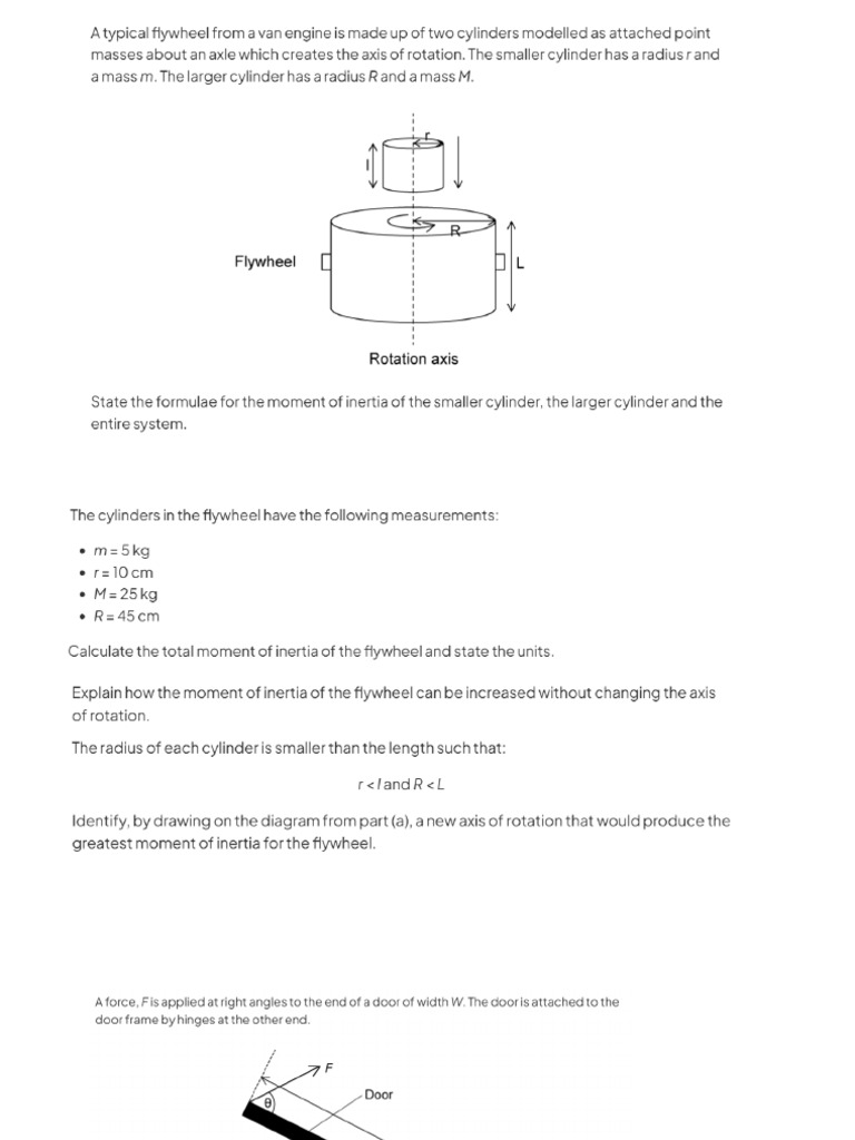 Rotaional Motion Torque Ws 1 | PDF