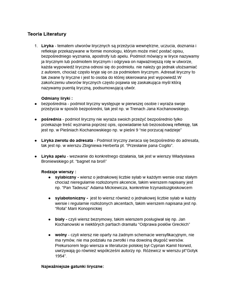 Teoria Literatury | PDF