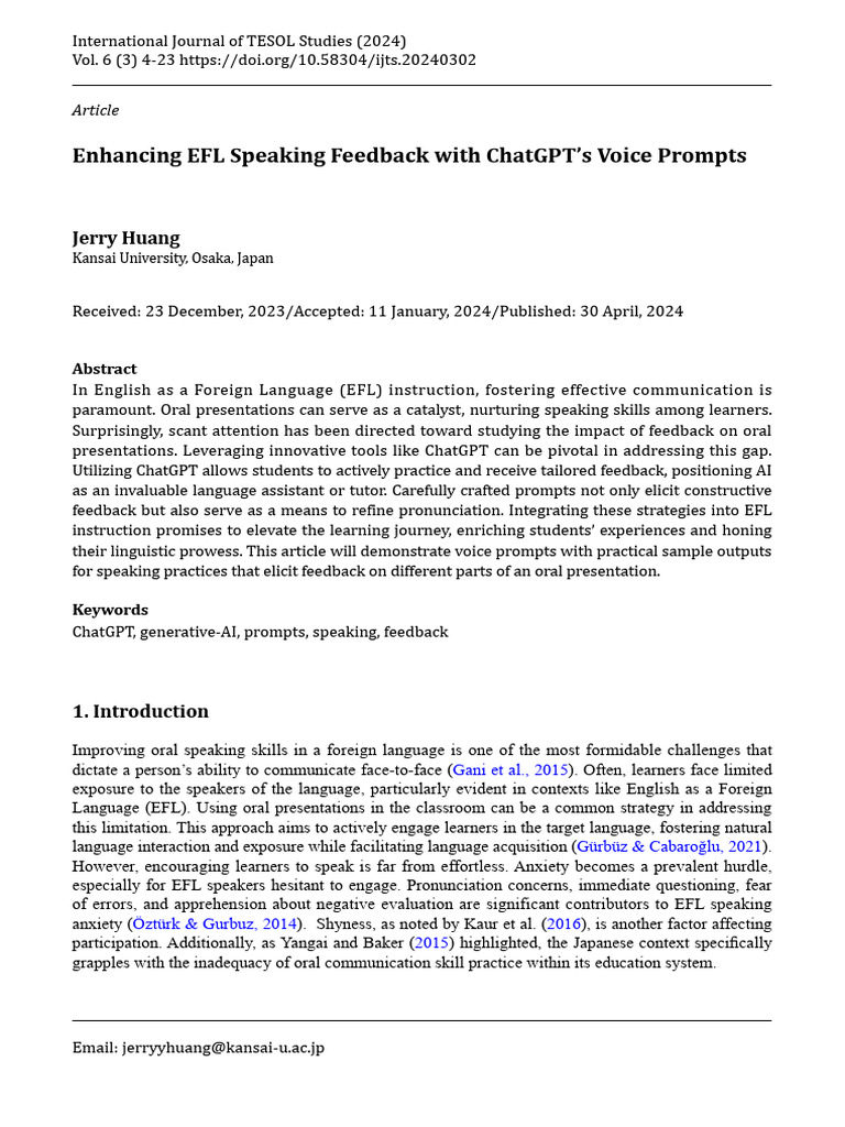 chatgpt paper 1 | PDF | English As A Second Or Foreign Language ...