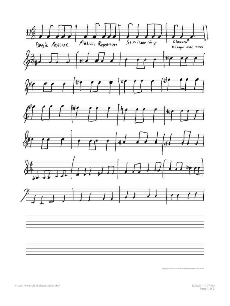 Free Printable Staff Paper at Blank Sheet Music | PDF