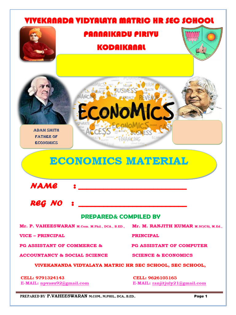 11th Economics Study Material English Medium 2022-23 | PDF | Demand ...