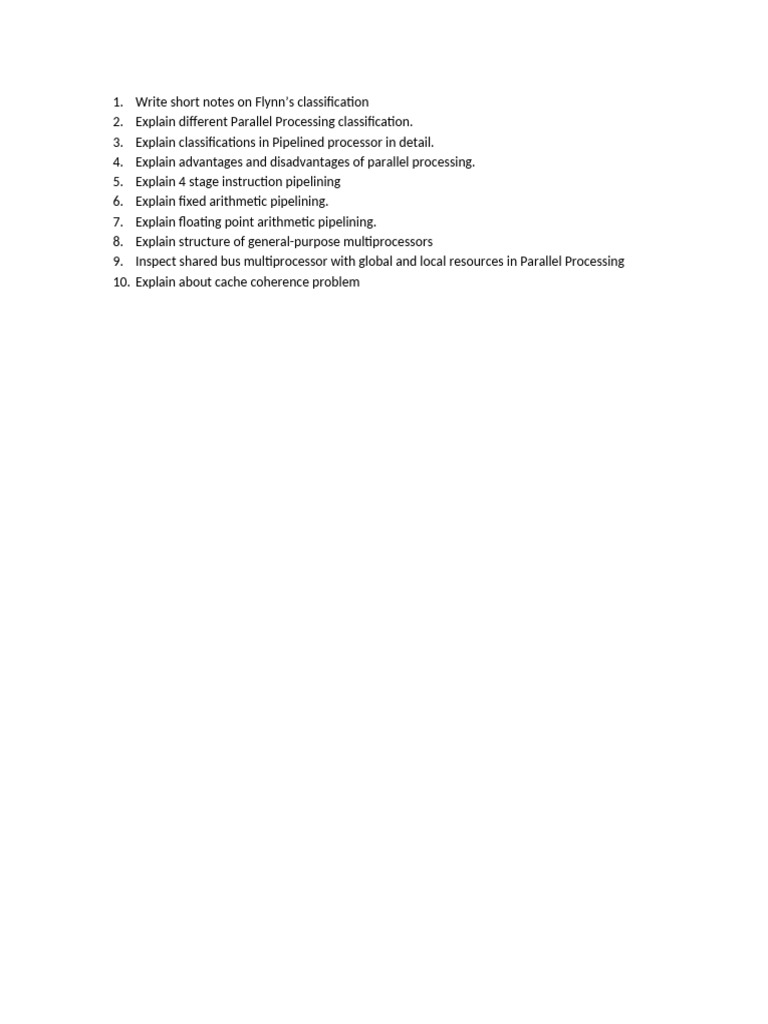 Parallel Processing & Pipelining Guide | PDF