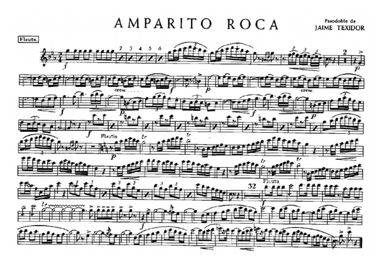 Amparito Roca Flauta | PDF