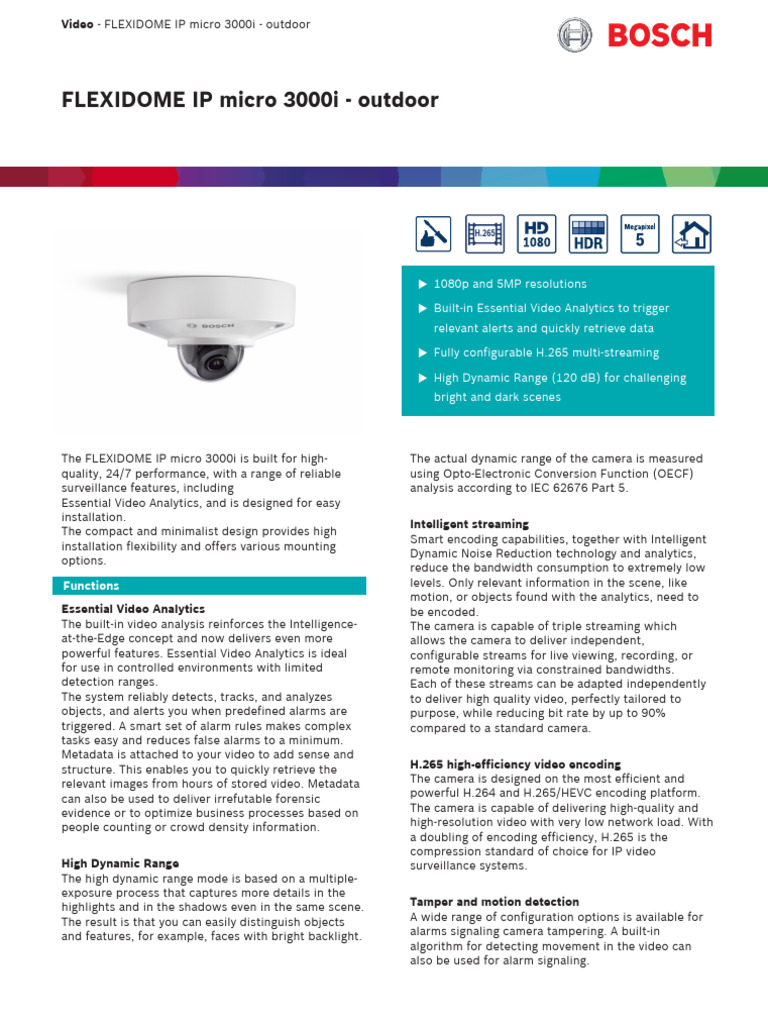 Ds Flexidome Ip Micr Data Sheet Enus 81812499723 | PDF | Public Key ...