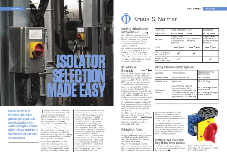 Isolator Selection Made Easy | PDF | Switch | Electromagnetism